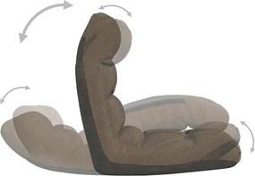 Skládací lenoška na podlahu taupe textil 336593