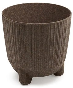 Květináč RYFOS N ECO WOOD kávový odstín matný