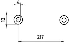 Nimco Držák na ručníky, 23 cm NIKAU černá - NKC 30060-90