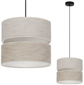 Závěsné svítidlo Jen, 1x béžové/světlobéžové textilní stínítko, (fi 20 cm), b