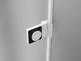Mexen Lunar-B L, sklápěcí sprchový kout levý 90 x 70 cm, 8mm čiré sklo, bílý profil, 832L-090-070-20-00-L