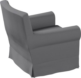 Potah na křeslo IKEA Ektorp Jennylund barva šedá látka pletený vzor
