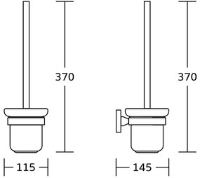 Mexen příslušenství, wc kartáč Rufo, zlatá, 7050950-50