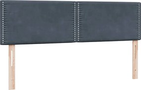 Box spring postel s matrací tmavě šedá 160x210 cm samet 3318034