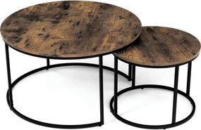 Konferenční stolek 80x80x45cm AF-3002 OLW, mdf, old wood