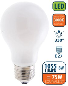 VELAMP OPAL FILAMENT žárovka 8W, E27, 3000K