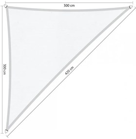 Lazy Momo Nepromokavý trojúhelník 90° forestline 3,0 x 3,0 x 4,2 m Barva: Brazilian písková