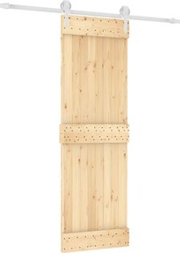 vidaXL Posuvné dveře s kováním 70 x 210 cm masivní borové dřevo [3203215]