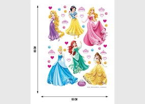 Dětská samolepka na zeď Disney Princezny Tančí | 65 x 85 cm | DDK1706