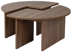 Designový konferenční stolek Zakwani 90 cm vzor ořech