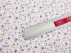 Biante Bavlněný povlak na polštář Sandra SA-067 Drobné fialové kvítí 35 x 45 cm