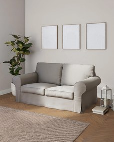 Potah na pohovku IKEA Ektorp 2-místná, rozkládací, STARÝ MODEL barva šedá látka pletený vzor