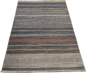 HU Vícebarevný moderní koberec Banco 1049 – šedý Rozměr: 60x110 cm