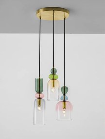 Skleněné závěsné svítidlo ve zlaté barvě ø 42 cm Murano – Nova Luce