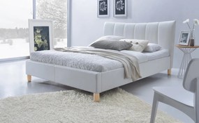 Čalouněná postel Sandy 160x200 dvoulůžko bílá