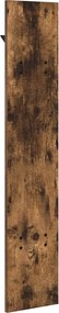 věšák, nástěnný, 1 prkno, háčky, kompozitní dřevo, 100x20x1,5 cm, kouřový dub, Dekorino TK20260016