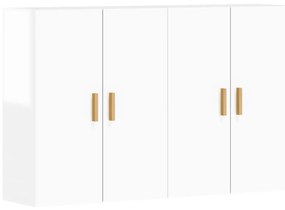 vidaXL Nástěnné skříňky 2 ks bílé s vysokým leskem kompozitní dřevo