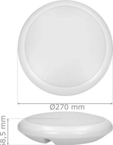 Led stropní svítidlo ORNO Adviti AD-PL-6118WLPM4, 12W, 4000k, IP65, bílé