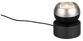 Černá/ve stříbrné barvě LED stolní lampa (výška 14 cm) Orbit – Trio Select