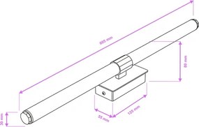 Brilagi - LED Koupelnové osvětlení zrcadla DIANA LED/10W/230V IP44 černá