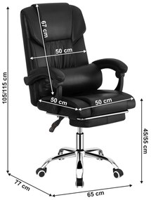 Kondela Kancelářské křeslo, ekokůže černá, ARNAUD 2 NEW
