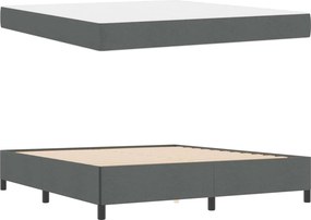 Postel s boxspringem Tmavě šedá 180 x 200 cm textil 3398879