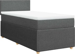 Box spring postel s matrací tmavě šedá 90x200 cm textil 3287333