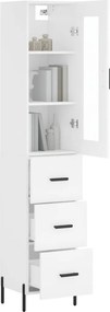Skříň highboard bílá 34,5 x 34 x 180 cm kompozitní dřevo 3199241