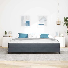 Postel s boxspringem s matrací Tmavě šedá 200 x 200 cm textil 3398714