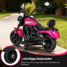 Costway 6 V dětský motocyklový chopper motorka s hudebním světlometem nožním