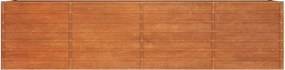 Zahradní vyvýšený záhon rezavý 320 x 80 x 77 cm cortenová ocel 151963