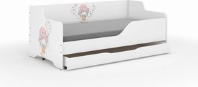 Wooden Toys Dětská postel LILU 160x80 HOLČIČKA S BALÓNKEM – Kompet