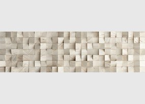 Samolepící bordura na zeď 3D Dřevěné Kostky | 5 m x 13.8 cm | DWB8234