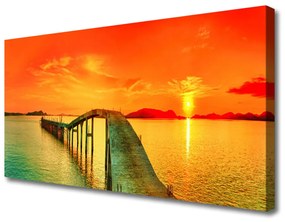 Obraz na plátně Most Moře Architektura 120x60 cm