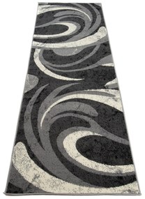 Chemex Moderní koberec Tap - vlnky 3 - tmavě šedý Rozměr koberce: 60x100 cm
