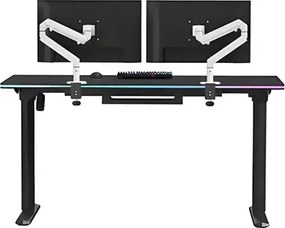 ULTRADESK Quest černá / Herní stůl / 140 x 70 x 72 - 120 cm / nastavit