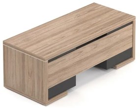 Stůl Lineart 200 x 85 cm + 2x kontejner a krycí panel / Jilm světlý a antracit