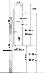 Sapho Antea SET031 sprchový sloup bez baterie chrom