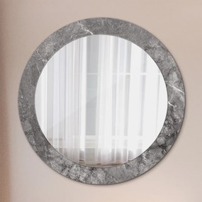 Kulaté zrcadlo tištěný rám Rustikální mramor fi 70 cm