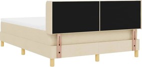 Postel s boxspringem s polštářem Krémová 200 x 140 cm textil 3341298