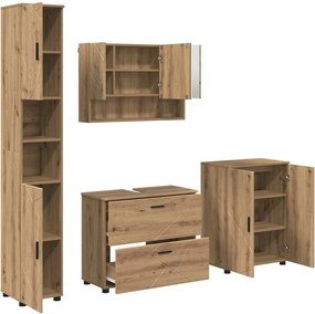 Sada koupelnového nábytku 4 ks Artisanový dub 35 x 30 x 192 cm 3393092