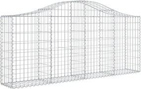 Klenuté gabionové koše 6 ks 200x30x80/100 cm pozinkované železo 3145413