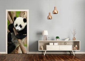 Samolepící fototapeta na dveře Panda na stromě 95x205 cm
