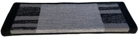 Vopi koberce Nášlapy na schody Geneve šedý obdélník, samolepící - 24x65 obdélník (rozměr včetně ohybu)