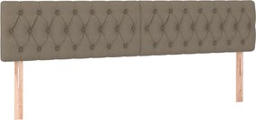 Box spring postel s matrací taupe 200x200 cm textil 3140325