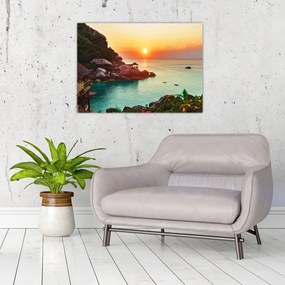 Skleněný obraz nádherné pláže (70x50 cm)