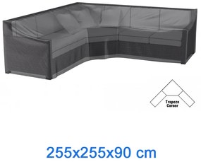 Obal na rohovou sedací soupravu ve tvaru L/TRAPÉZ, vysoká opěrka 255x255x90xH65/90 cm Aerocover