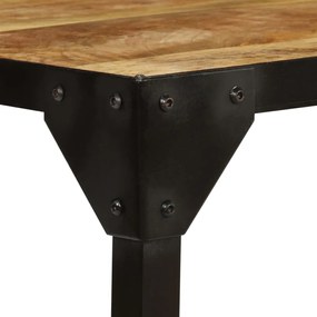Konferenční stolek 110 cm masivní hrubý mangovník a ocel - Default Title