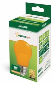 Spectrum Led žárovka A50 E27 230V 5W Oranžová