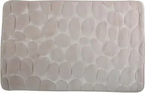 MSV PEBBLES koupelnová předložka 50 x 80 cm béžová / PU pěna / protisk
